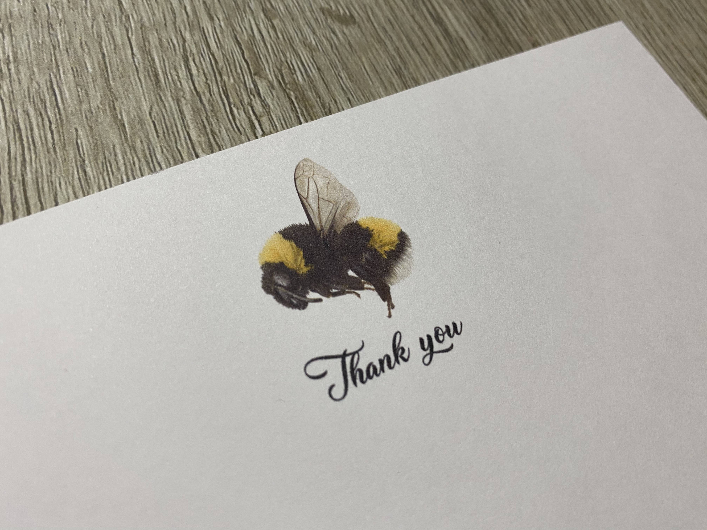 Personalised Bee A6 Note Cards, Set of 10, Envelopes, Gift Set, Writing ...