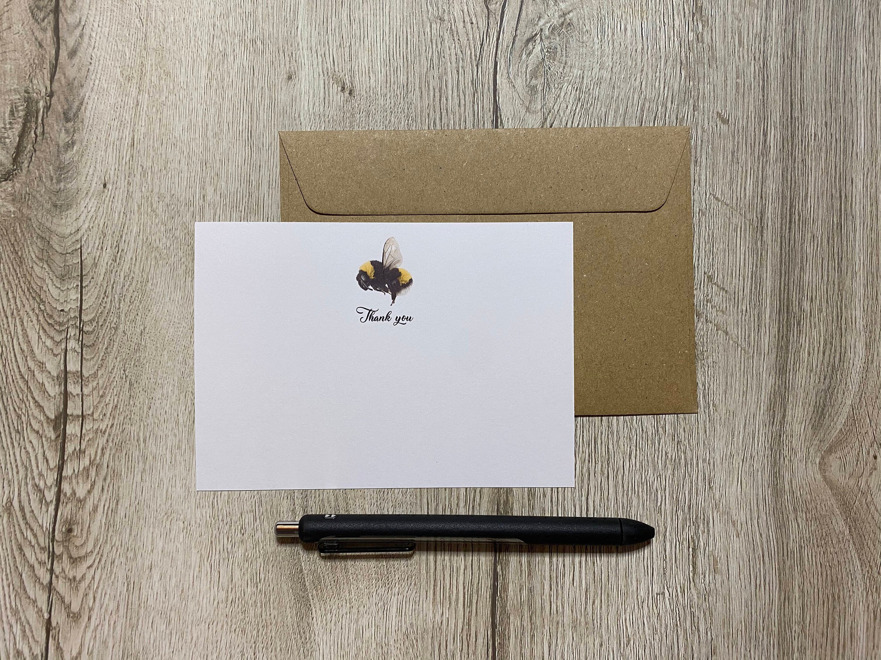 Personalised Bee A6 Note Cards Set of 10 Envelopes Note | Etsy