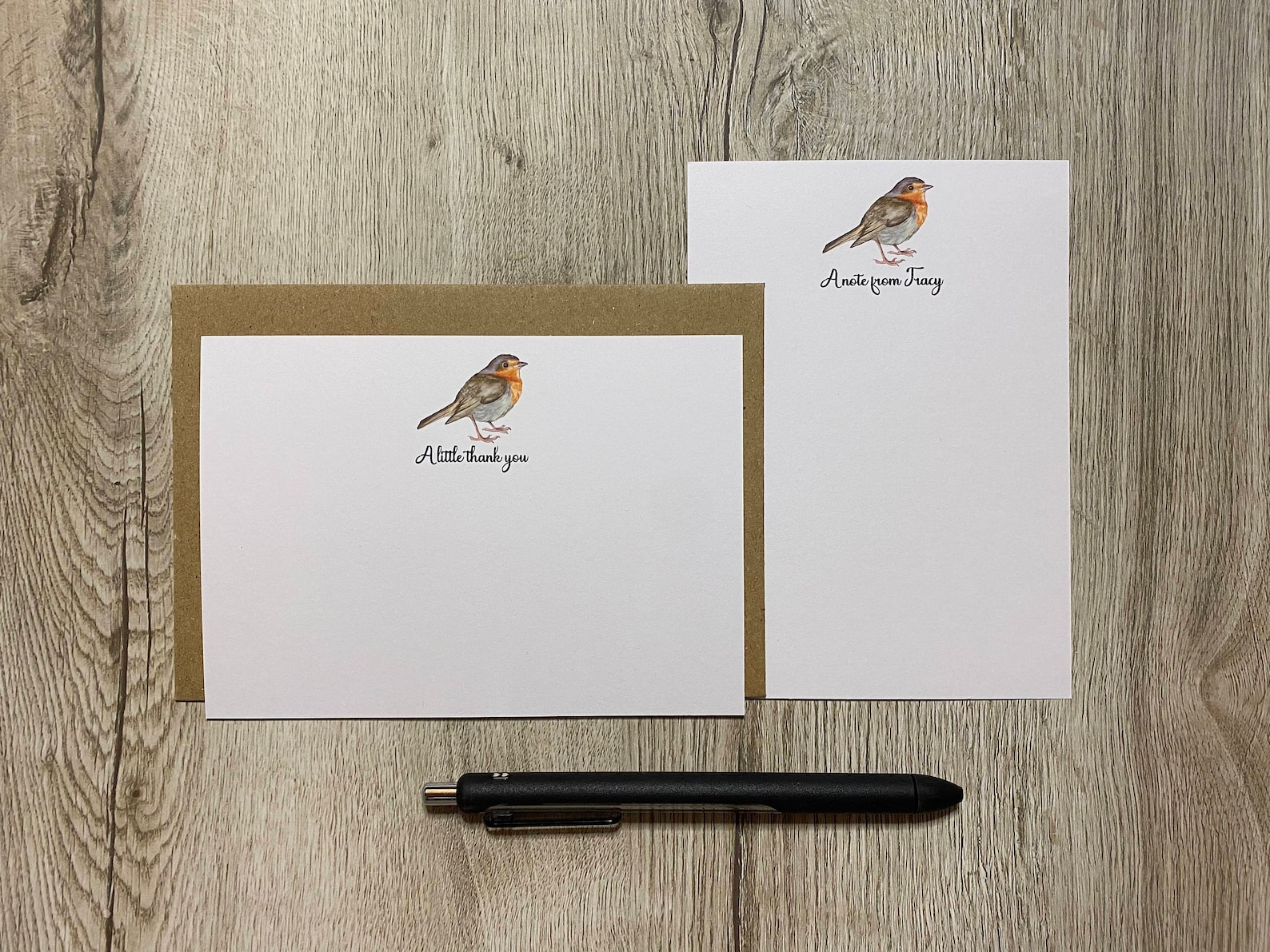Personalised Robin A6 Note Cards Set of 10 Envelopes Gift - Etsy UK