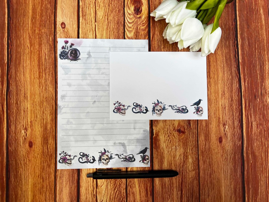 Skulls and Snakes A5 Writing Set, Snail Mail, Happy Post, Penpal ...
