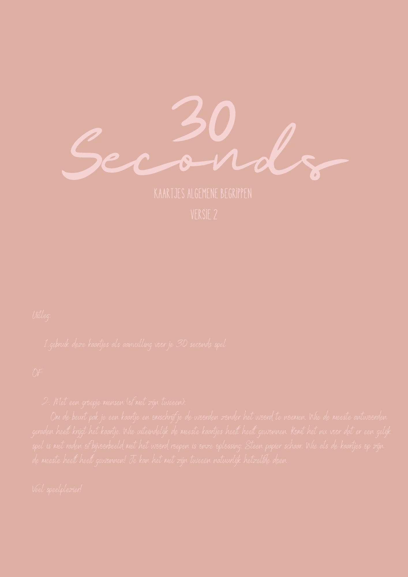 Download & Print - 30 Second Cards - General 3 - 80 Cards, 400 Concepts ...