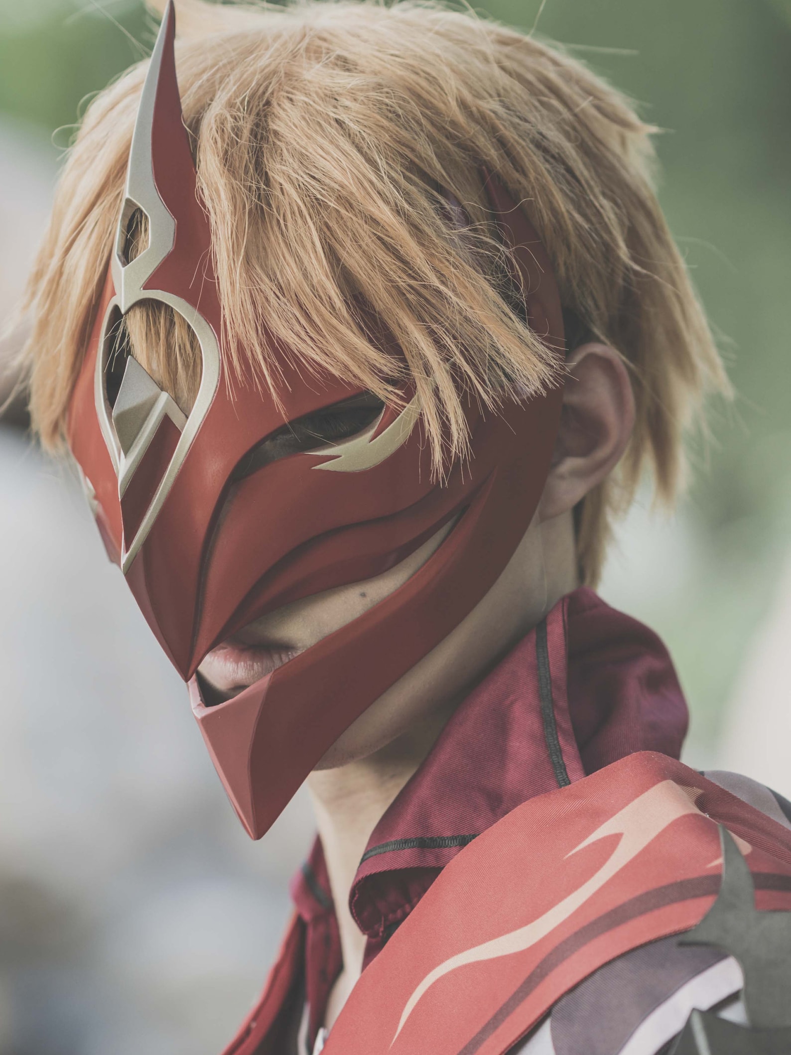 Tartaglia Mask Childe Mask Red Fatui Mask Genshin Impact | Etsy