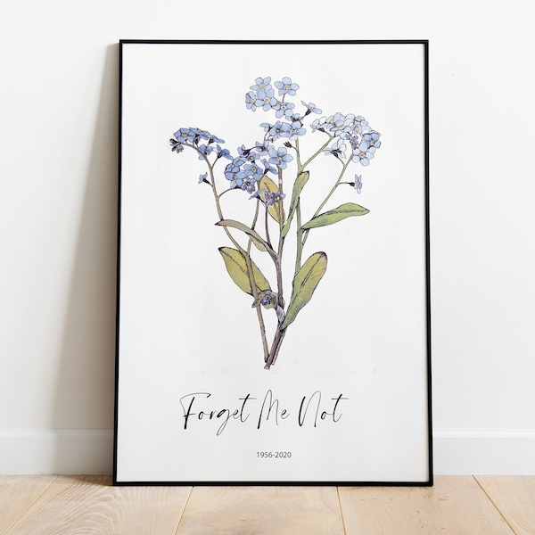 Forget Me Not Art - Etsy