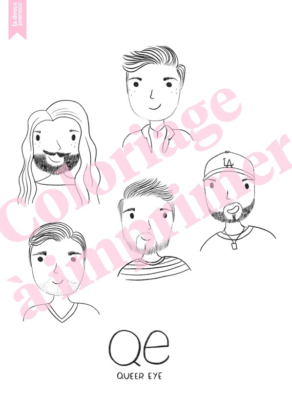 Queer Eye Coloring Page to Print | Etsy