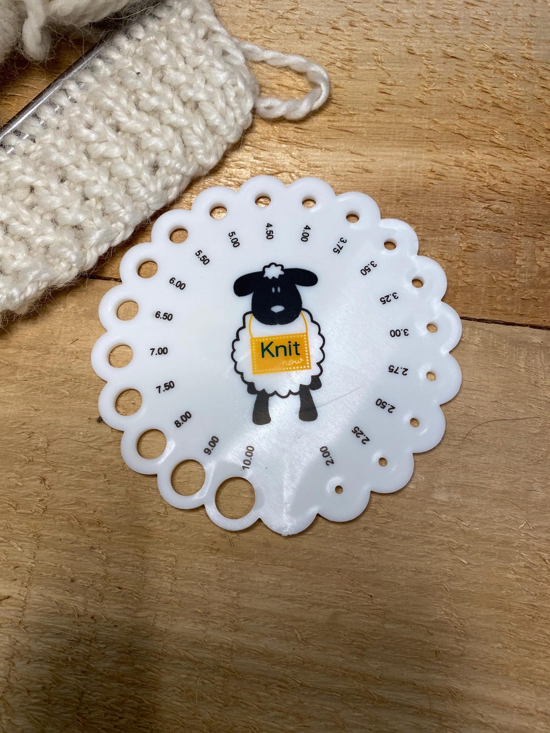 Knitting Needle Gauge Ruler Needle Gauge Ruler Knitting Gauge - Etsy