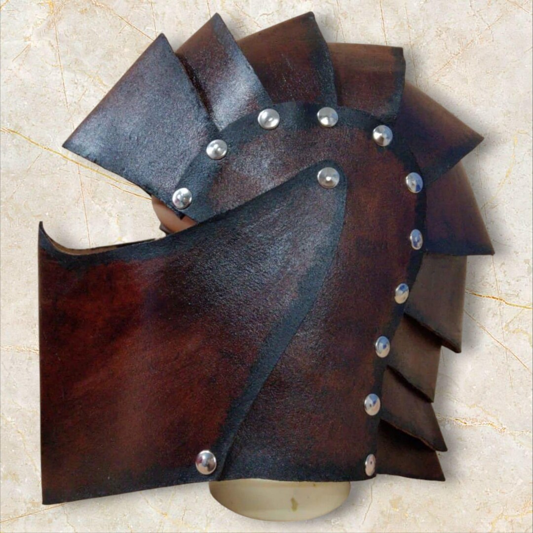 Handmade Leather Helmet – Medieval Helmet for LARP, Cosplay and ...