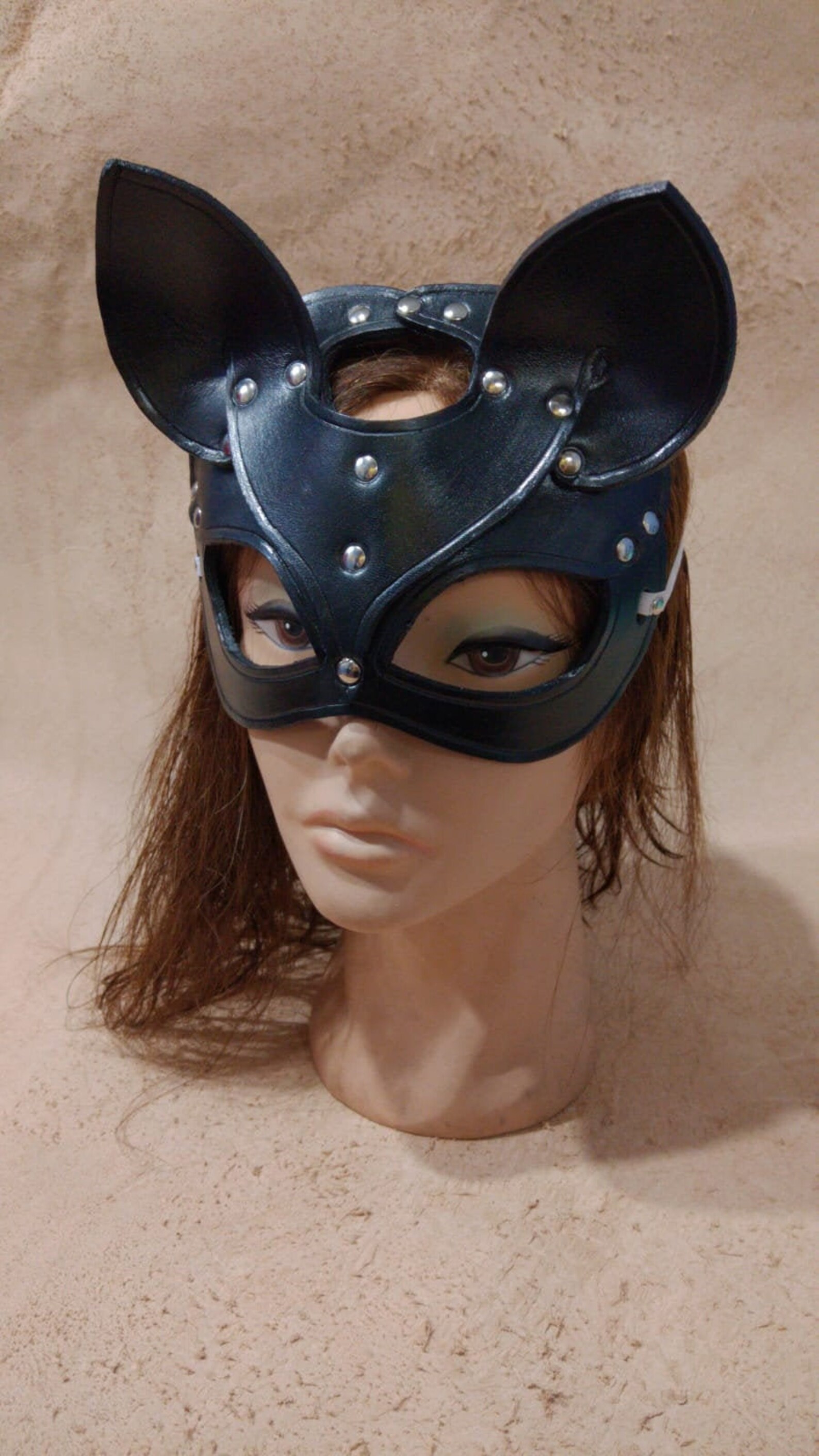 Maschera Gatto Fetish Leather Cat Mask Cat Woman Made in Italy - Etsy