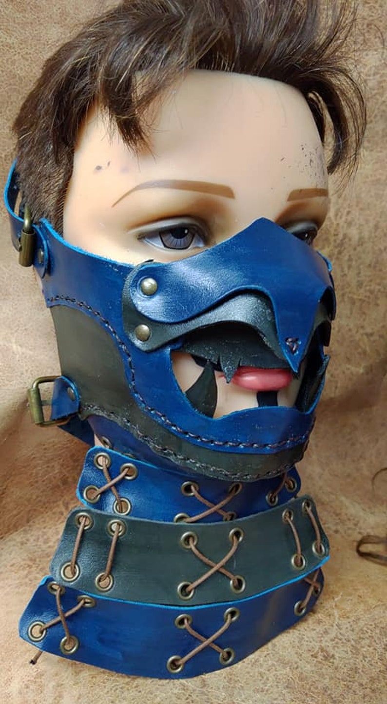 Oni Mask Oni Mask Orc Orc Leather Japanese Made in Italy - Etsy