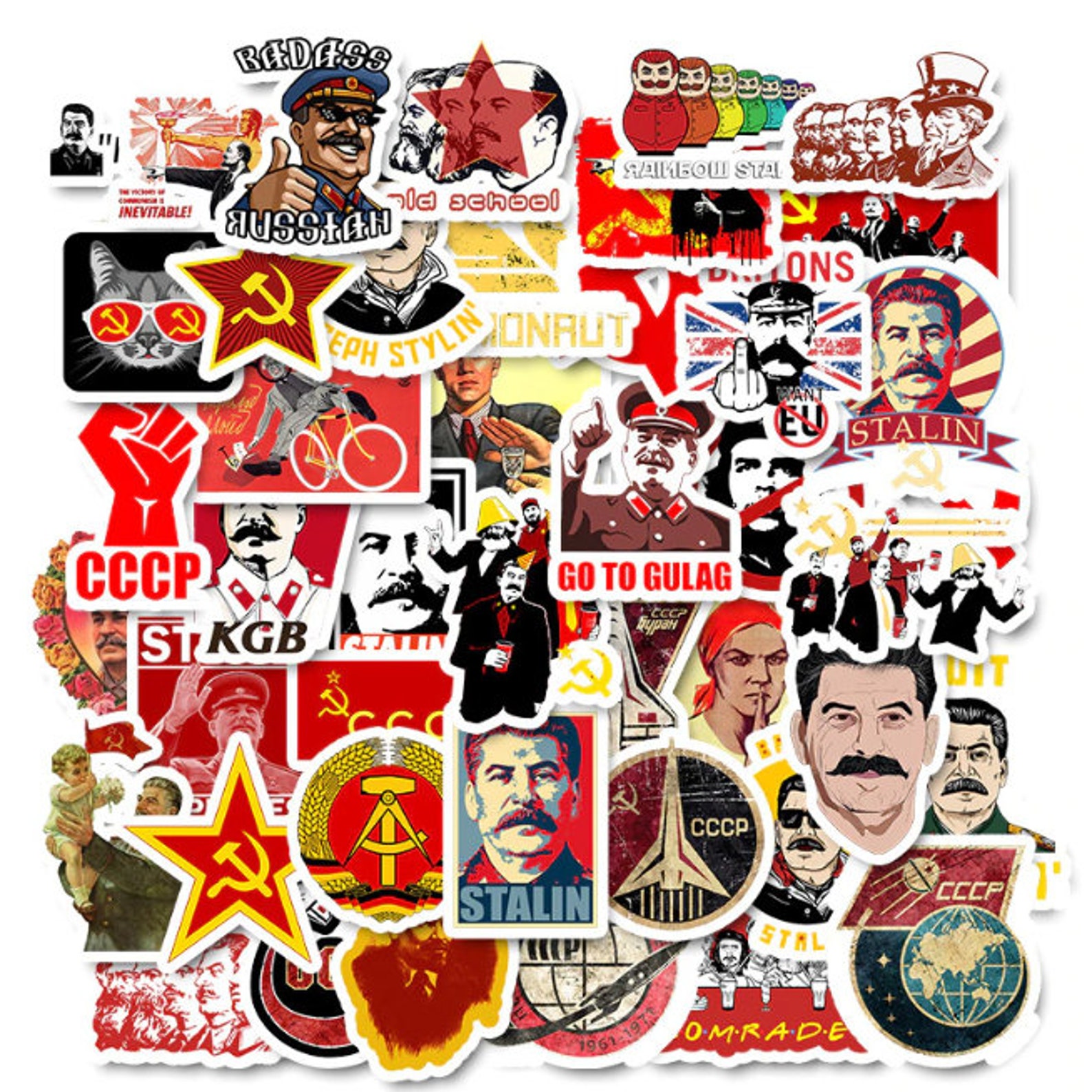 50 pcs / pack Soviet Union Stalin Order Graffiti Stickers for | Etsy