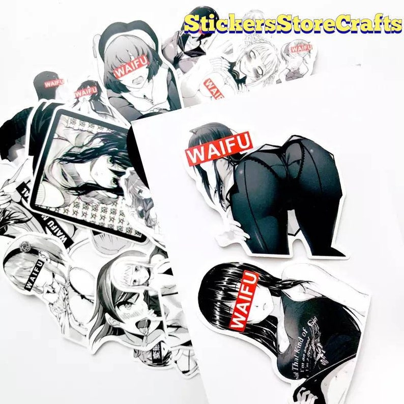 30 Pcs Waifu Vinyl Decal Stickers Suitcase Laptop Car Etsy