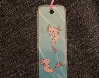 Axolotl Coloring Bookmarks, Printable Axolotl Bookmark Set, Cute ...