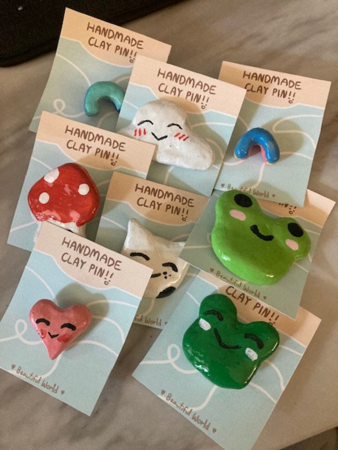 Handmade Clay Pins - Etsy