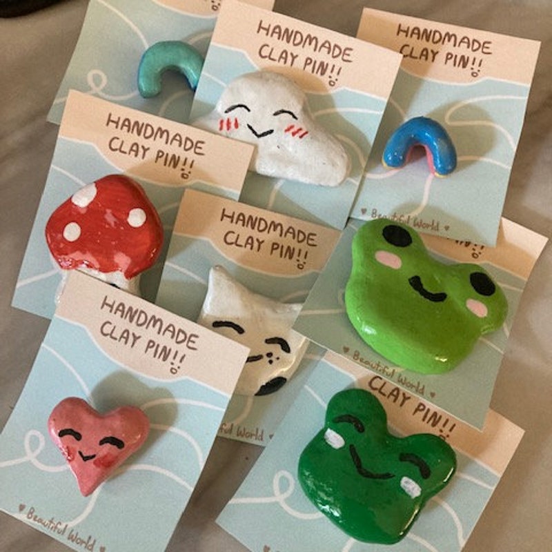 Clay Pins - Etsy