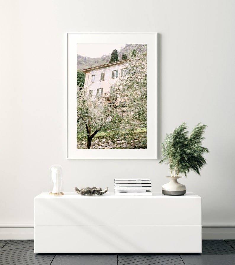 Italy Wall Art Italy Print Olive Tree Print Lake Como Print - Etsy