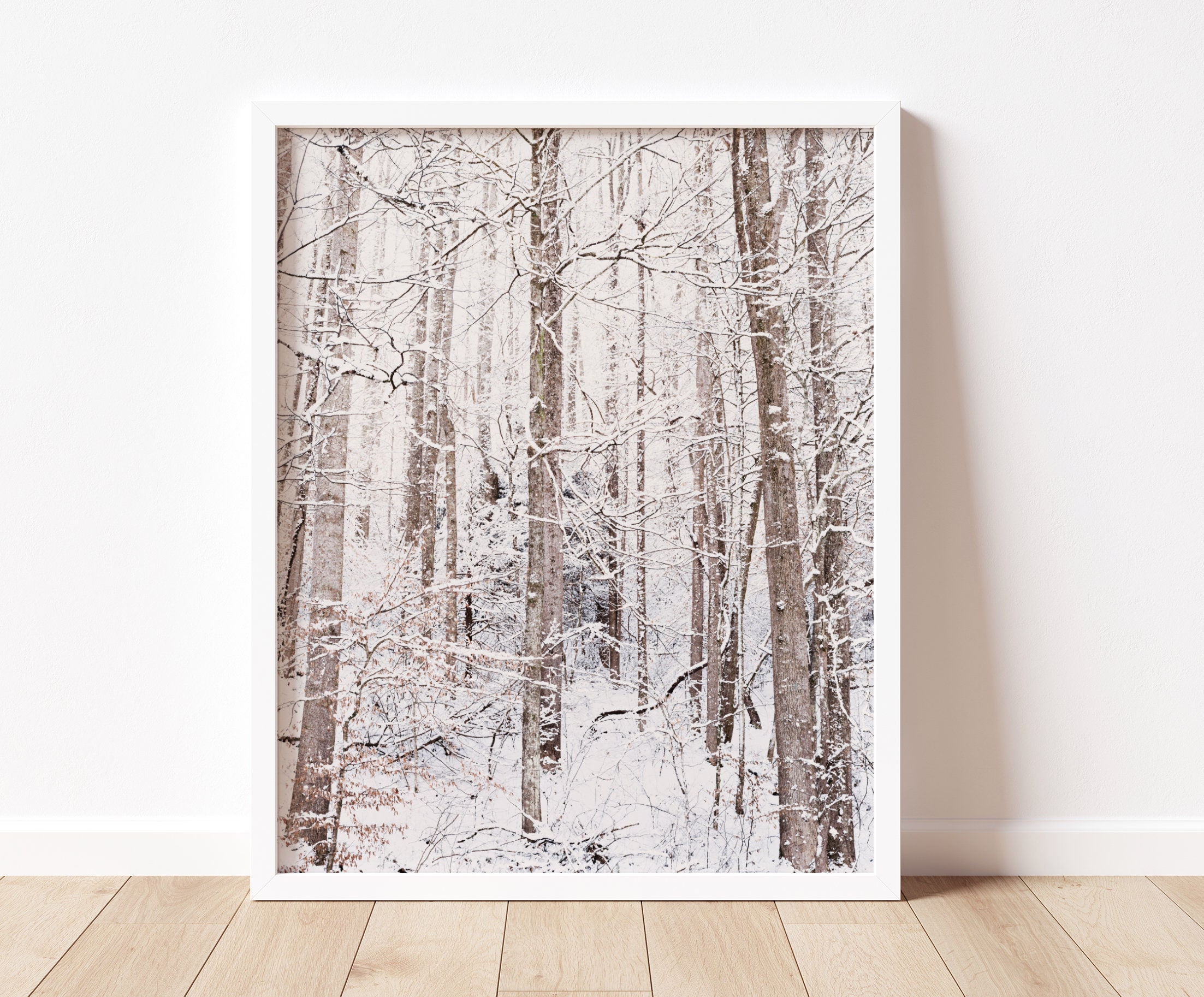 Winter Decor Nature Poster Forest Prints Winter Wall Decor | Etsy