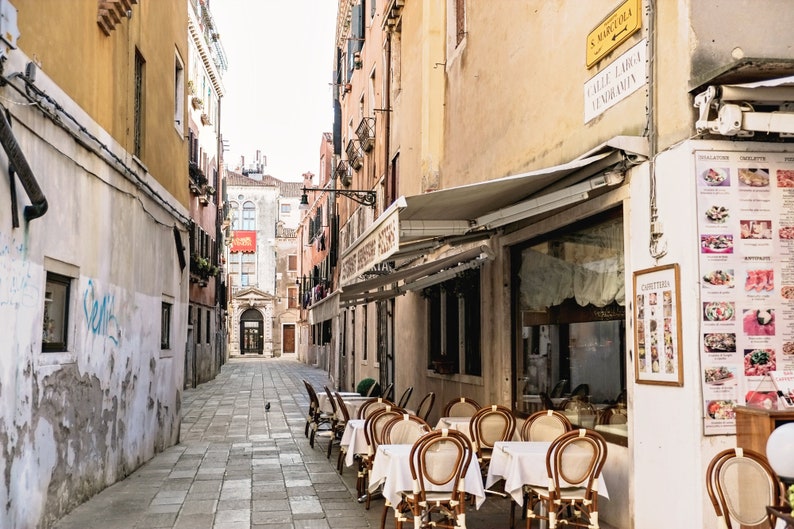 Italy Wall Art Italian Wall Art European Cafe Venice Print - Etsy