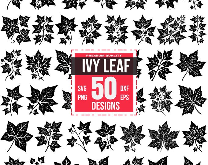 Ivy Leaf Svg Bundle for Cricut and Silhouette, Leaves Svg, Garden Svg ...