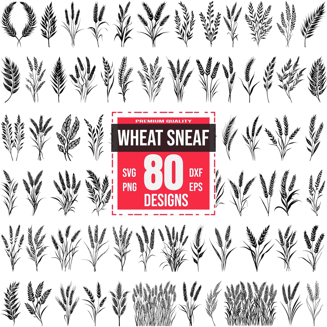 Wheat Sneaf Svg Bundle, Wheat Sheaf Png, Wheat Sheaf Dxf, Wheat Sheaf ...