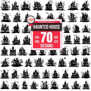 Haunted House SVG Bundle, Scary House Svg, Ghost House Svg, Creepy ...