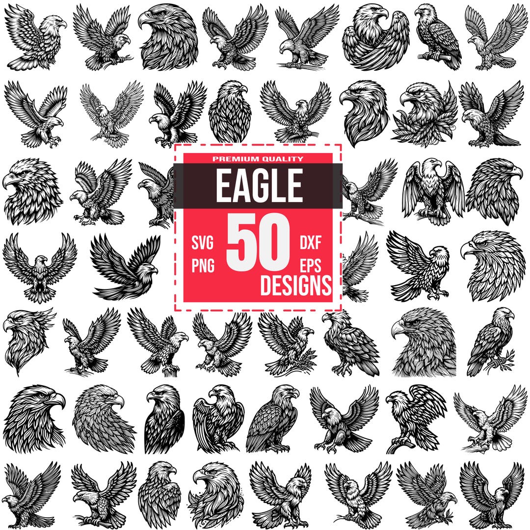 Eagle Svg Bundle, Bald Eagle Svg, Eagle Illustration, Eagle Decal, Bird ...
