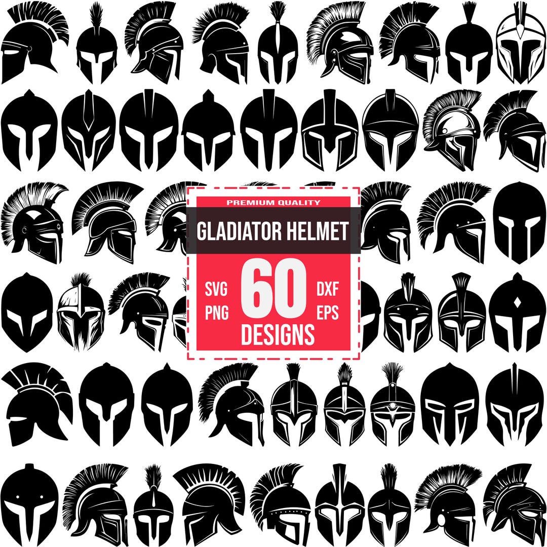 Gladiator Helmet Svg Bundle, Roman Helmet Svg, Ancient Warrior Svg ...