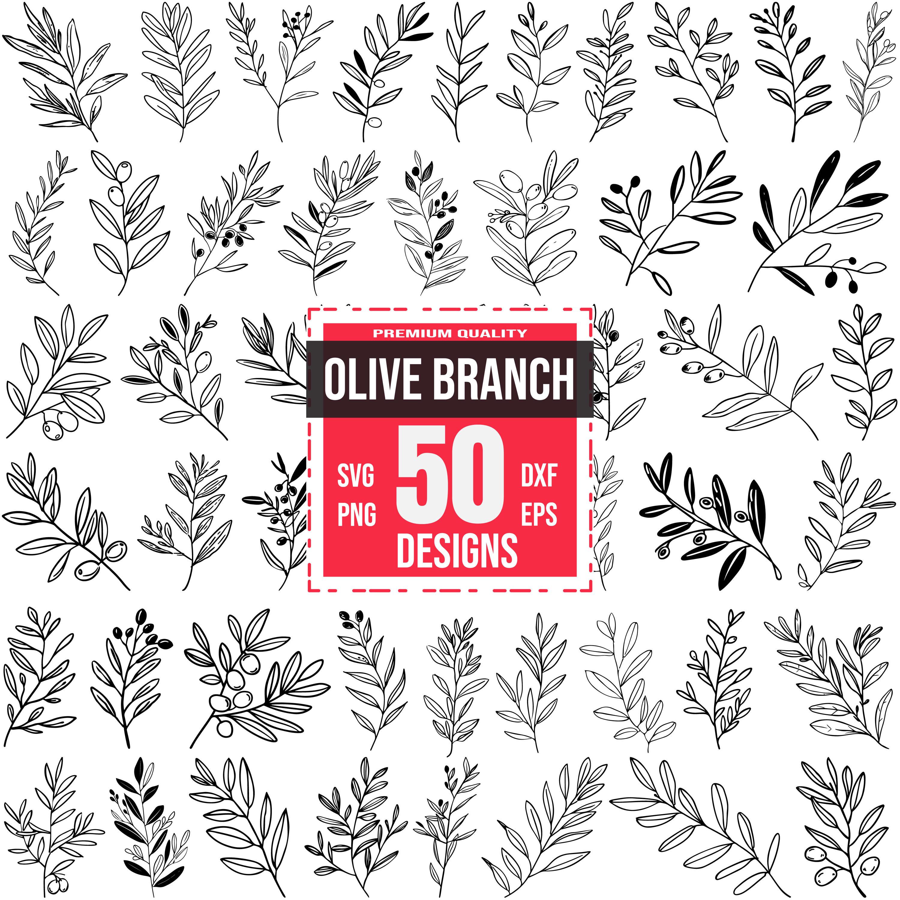 Olive Branch Svg Bundle, Olive Branch Png, Olive Branch Dxf, Olive ...