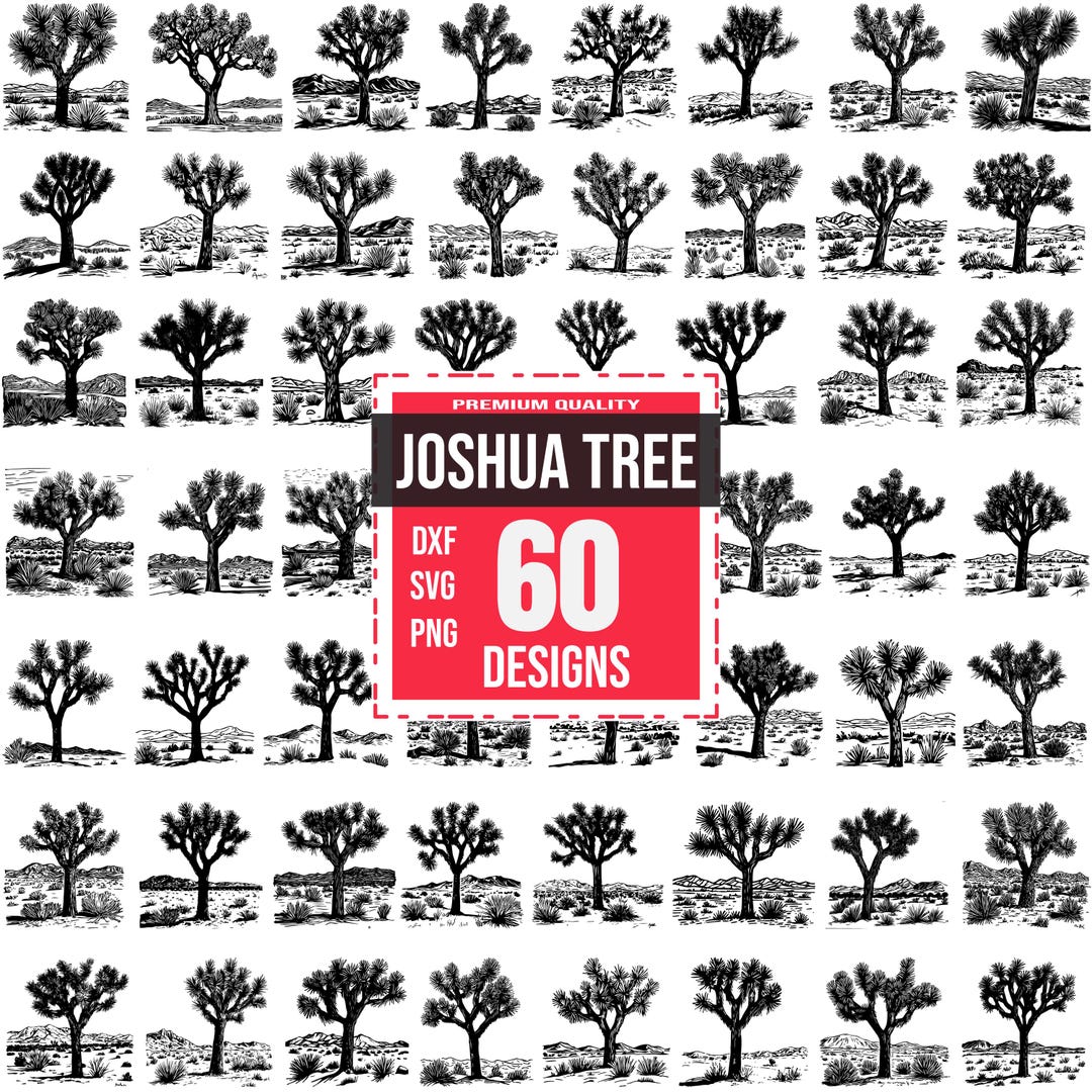 Joshua Tree SVG Bundle: Southwest Desert Landscape (60 Files) - Etsy