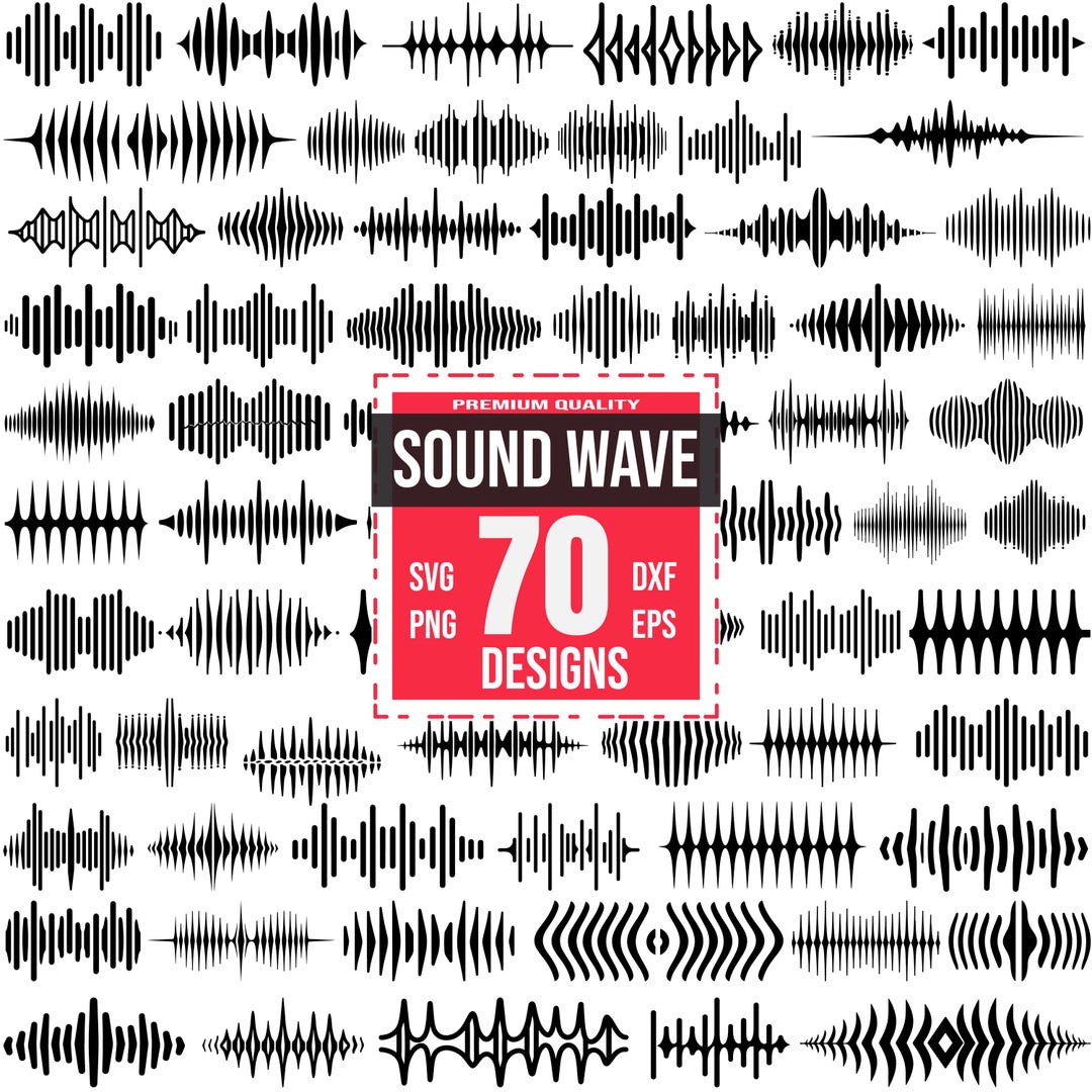 Sound Wave Svg Bundle, Sound Wave Png, Sound Wave Dxf, Music Wave Svg ...