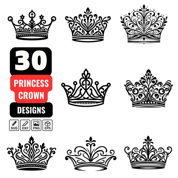 Princess Crown Designs Princess Crown Applique Design