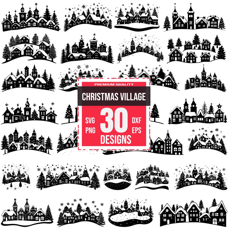 Village Svg - Etsy