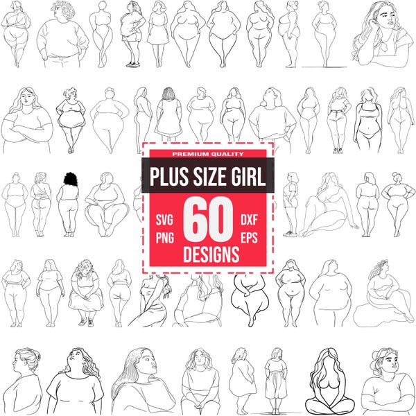 Curvy Silhouette - Etsy UK