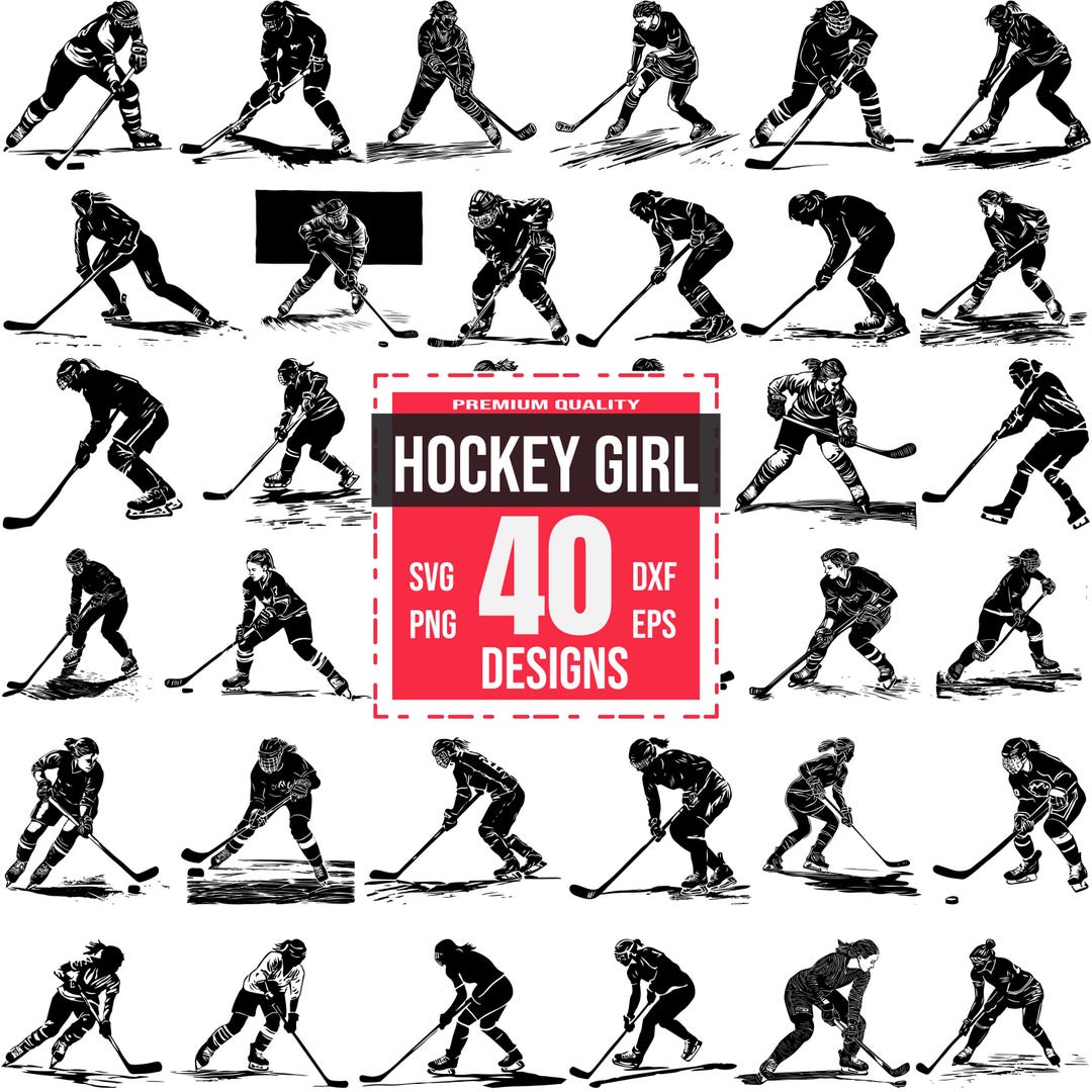 Hockey Girl Svg Bundle, Female Hockey Player, Women in Sports Svg ...