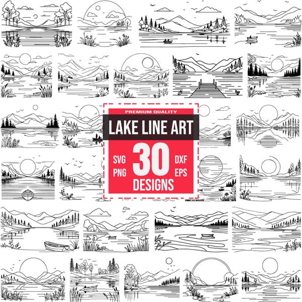 Lake Svg - Etsy