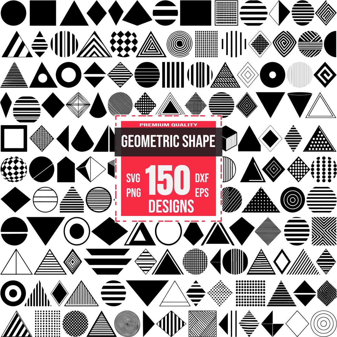Geometric Shapes Svg Bundle, Abstract Shapes Svg, Circle Svg, Triangle ...