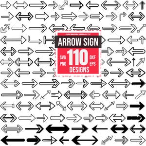 Arrow Sign Svg Bundle, Right Arrow Svg, Left Arrow Svg, Arrow Outline ...