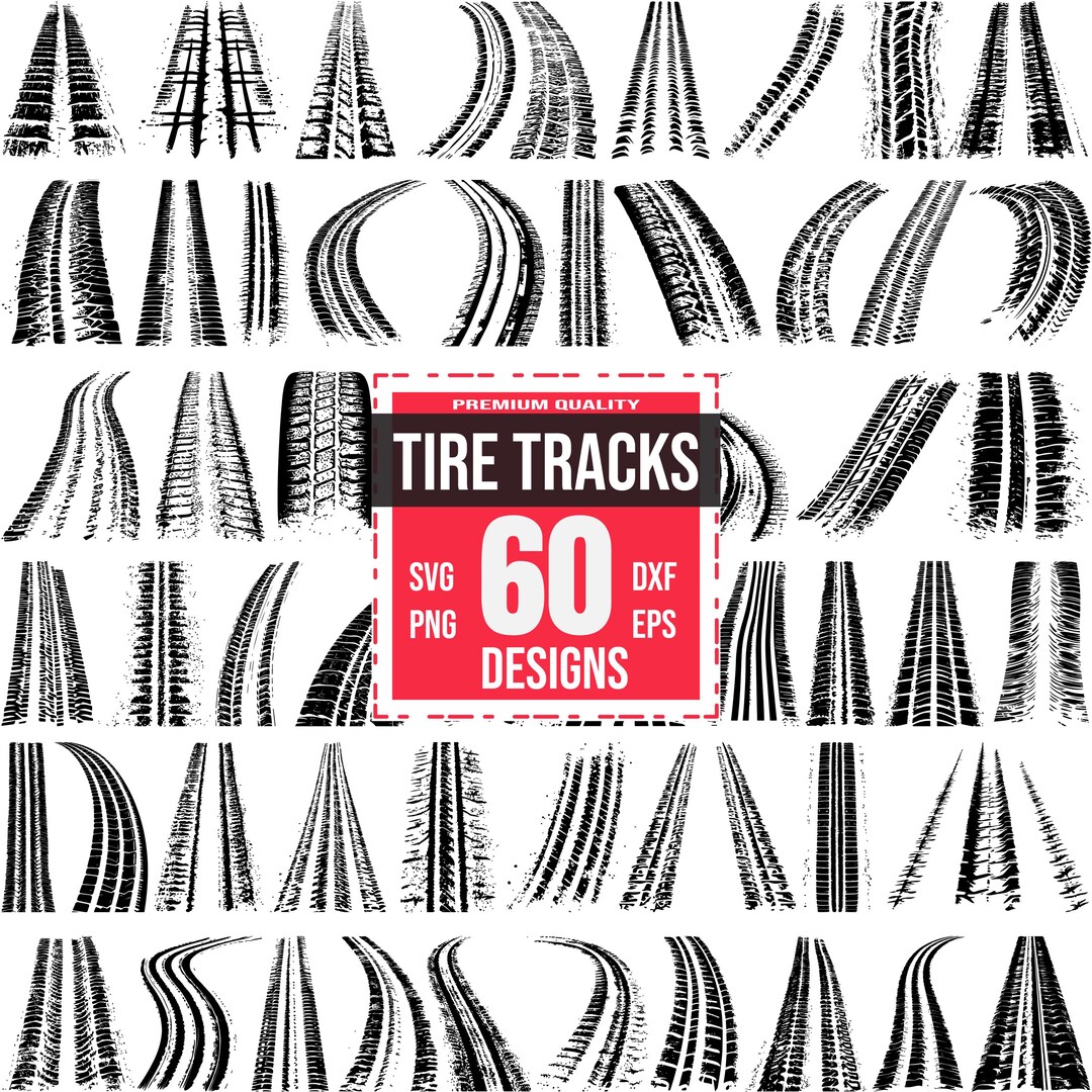 Tire Tracks Svg Bundle, Off-road Tracks, Vehicle Tracks,automotive ...