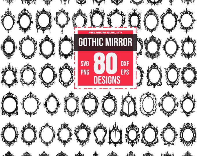 High Quality Gothic Mirror SVG Bundle, Gothic Mirror Dxf, Gothic Mirror ...