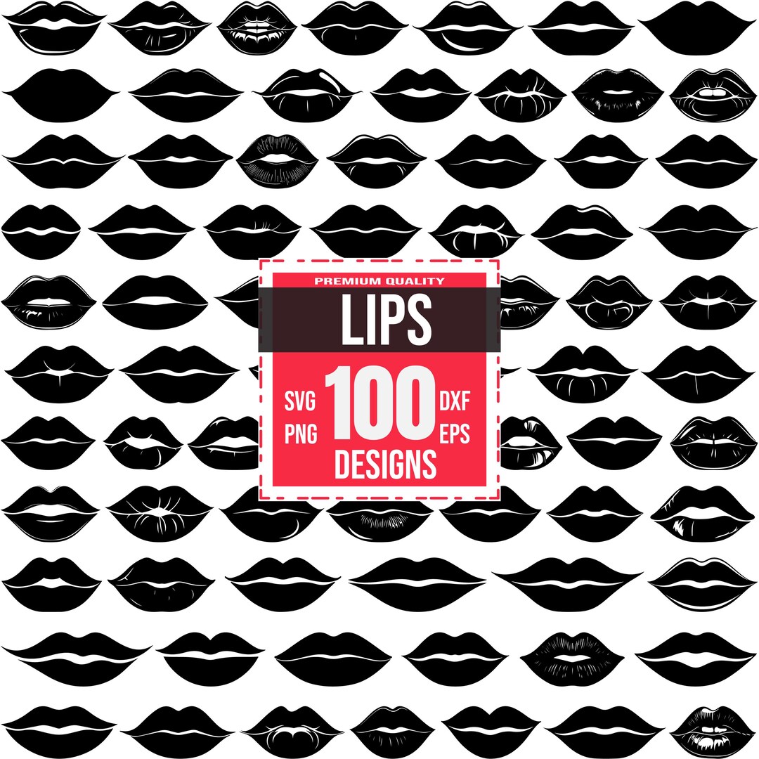Lips Svg Bundle, Fashion Lips Svg, Lipstick Theme, Stylish Lips Png ...