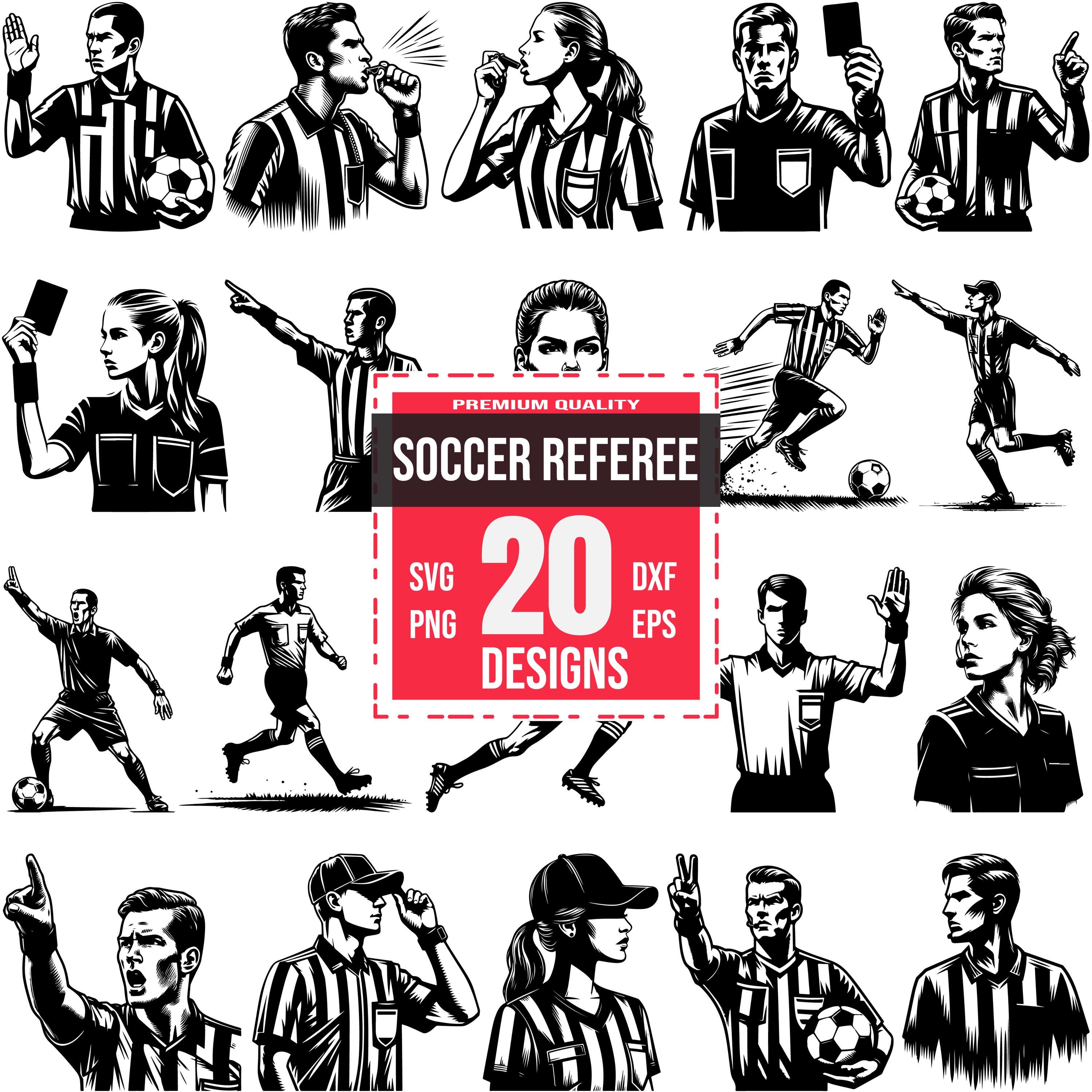 Soccer Referee SVG Bundle, Football Referee PNG, Sports Official DXF ...