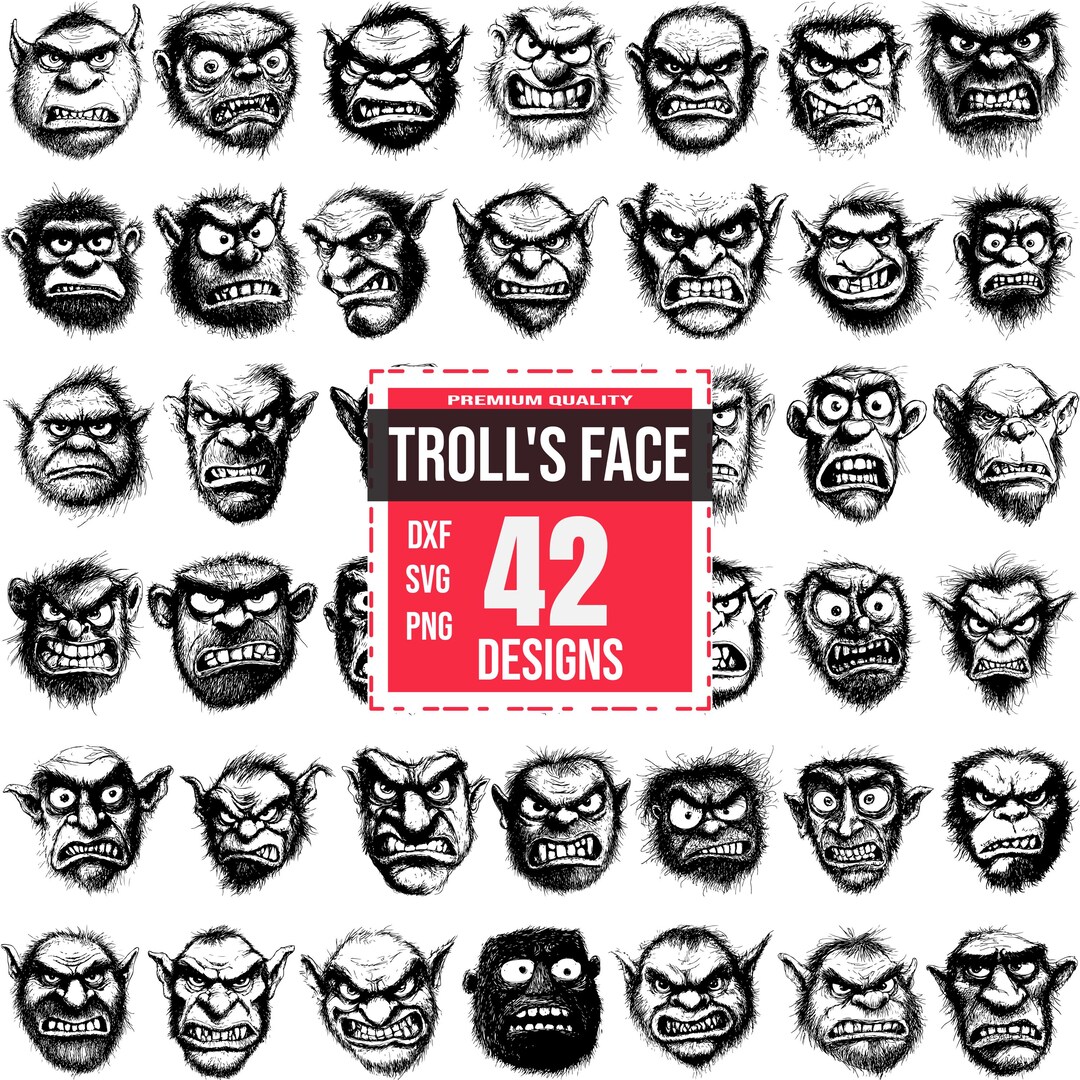 Gap-toothed Troll Svg Bundle, Troll Png, Fantasy Character Svg, Troll ...
