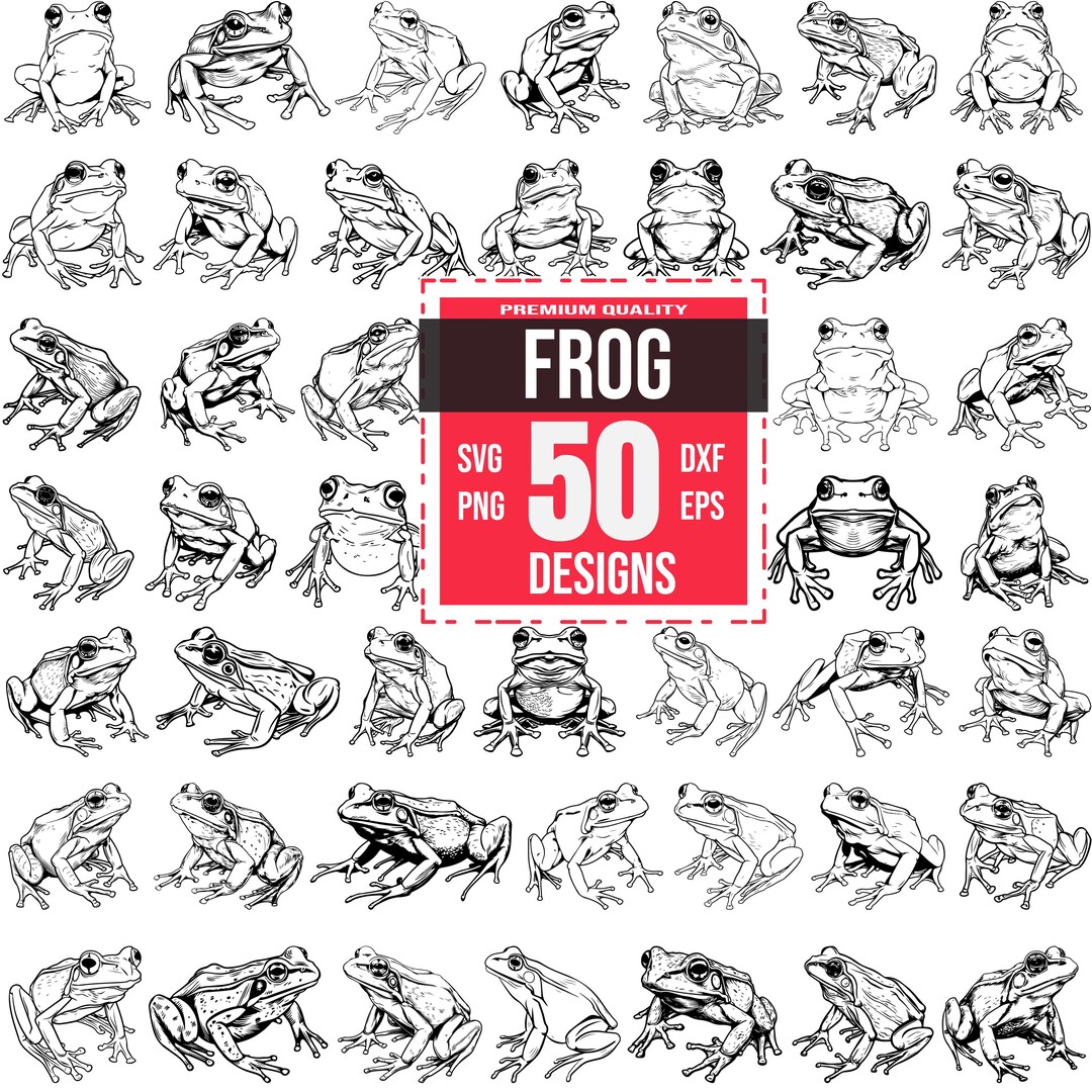 Frog Svg Bundle, Cute Frog Svg, Frog Illustration, Frog Decal, Frog ...