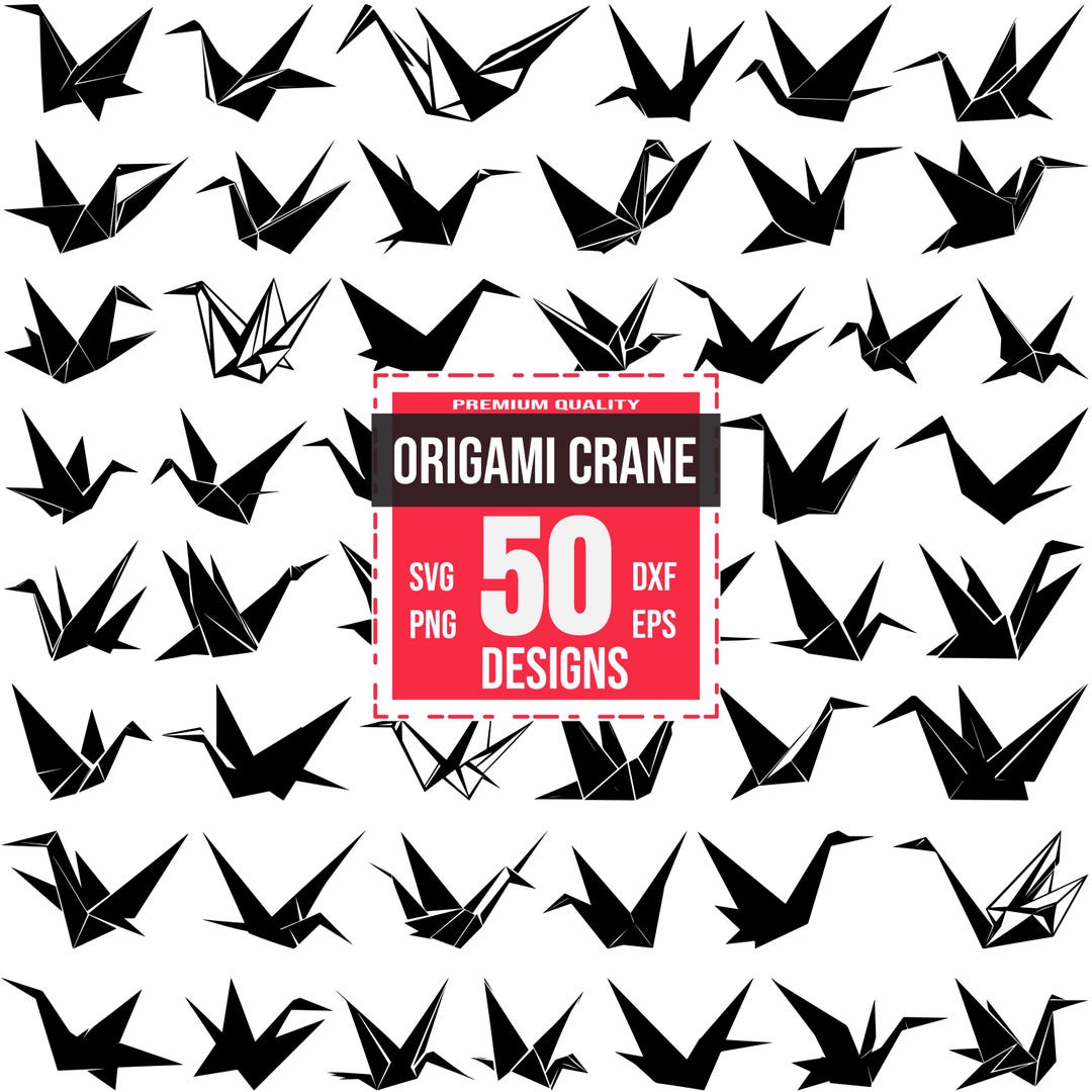 Origami Crane Svg Bundle, Origami Crane Png, Paper Crane Svg, Peace ...