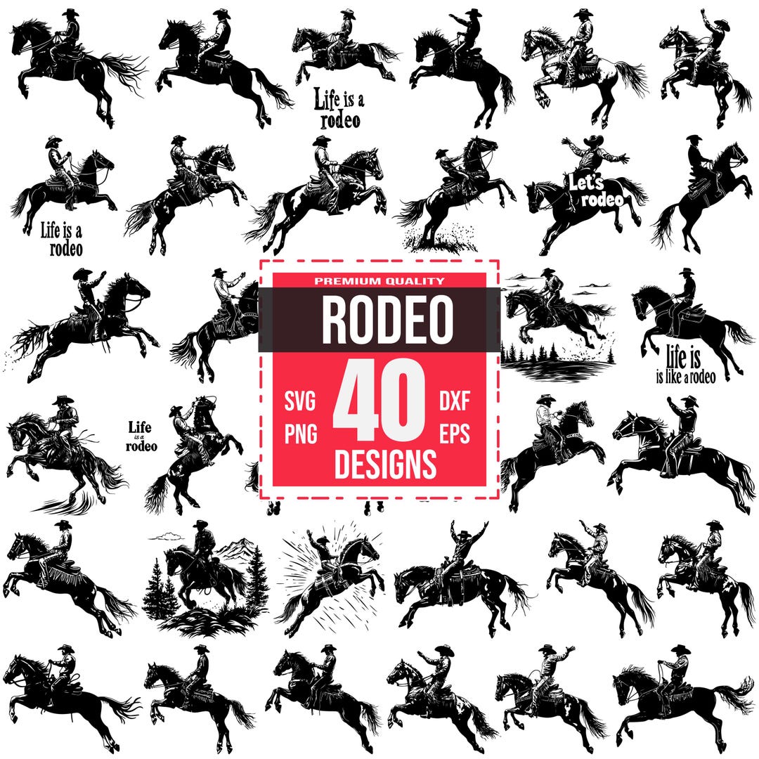 Rodeo Svg Bundle, Rodeo Png, Bull Riding Svg, Western Svg, Rodeo ...