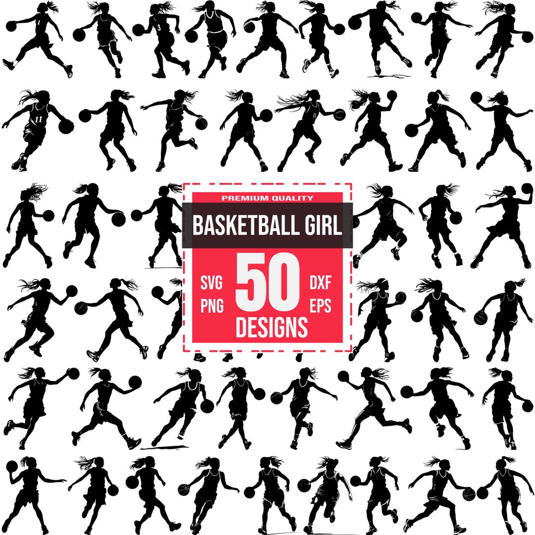 Basketball Girl Svg Bundle, Girl Playing Basketball, Female Athlete Svg ...