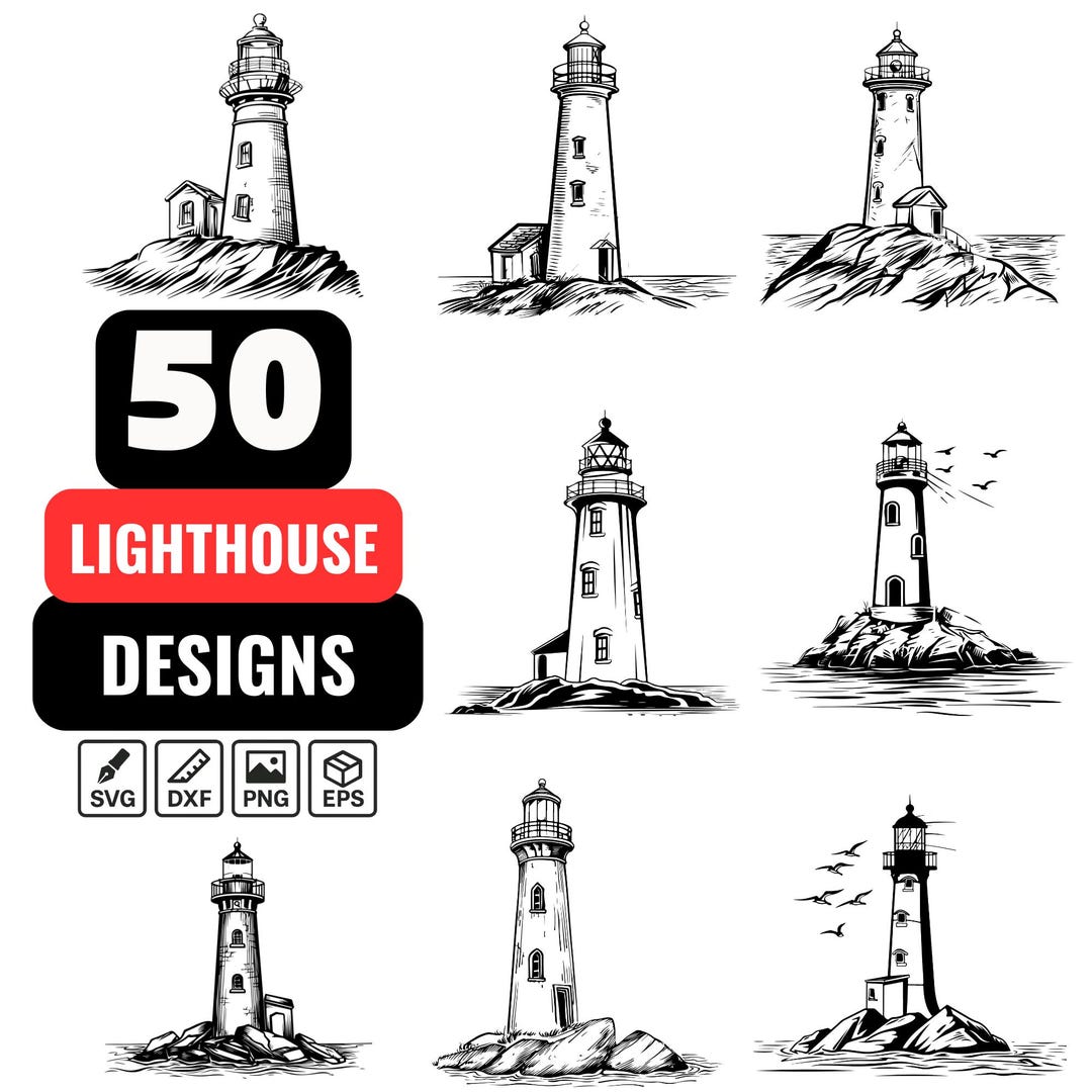 Lighthouse Svg Bundle, Seaside Svg, Beacon Svg, Maritime Svg ...