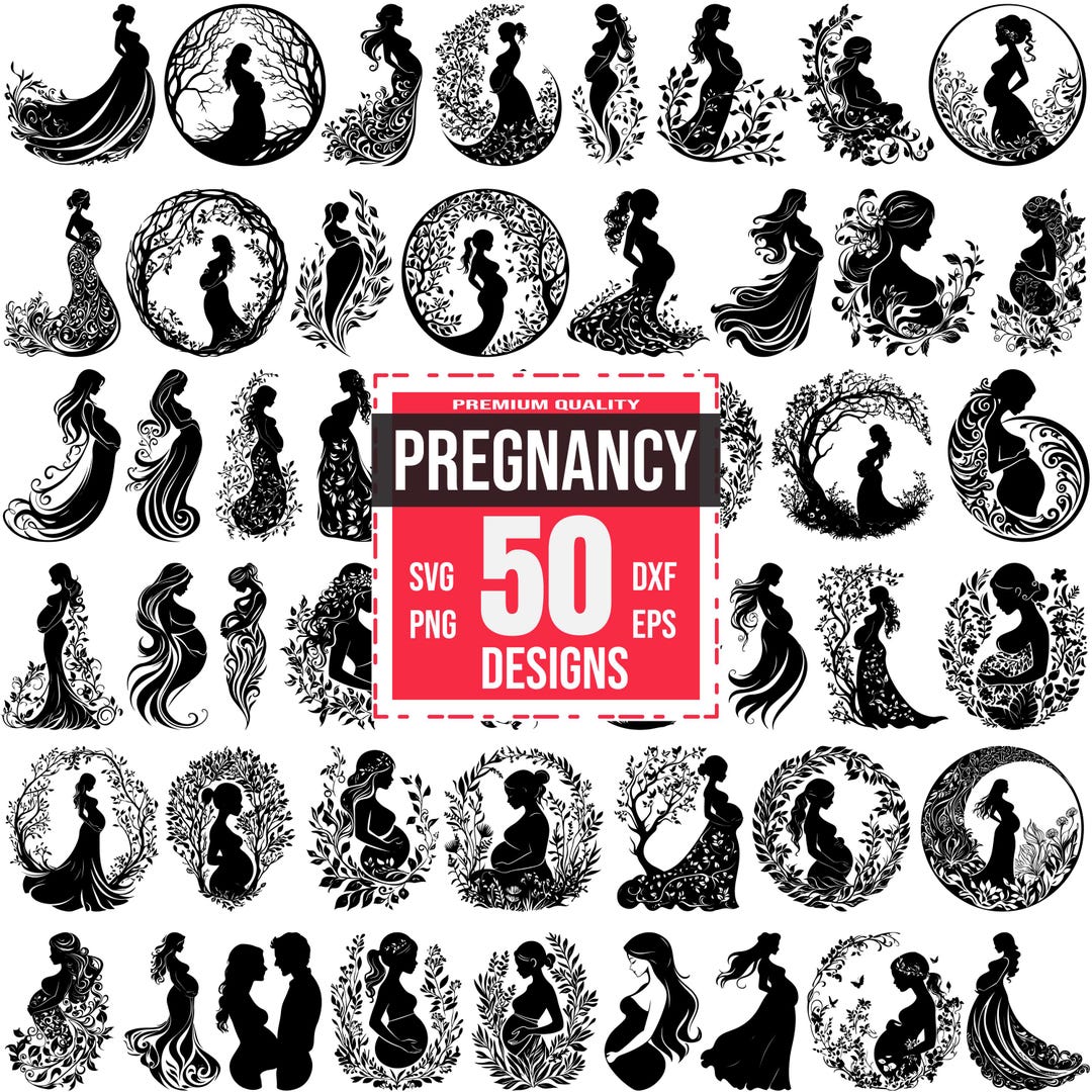 Pregnancy Svg Bundle, Pregnancy Png, Pregnant Svg, Pregnancy Dxf ...