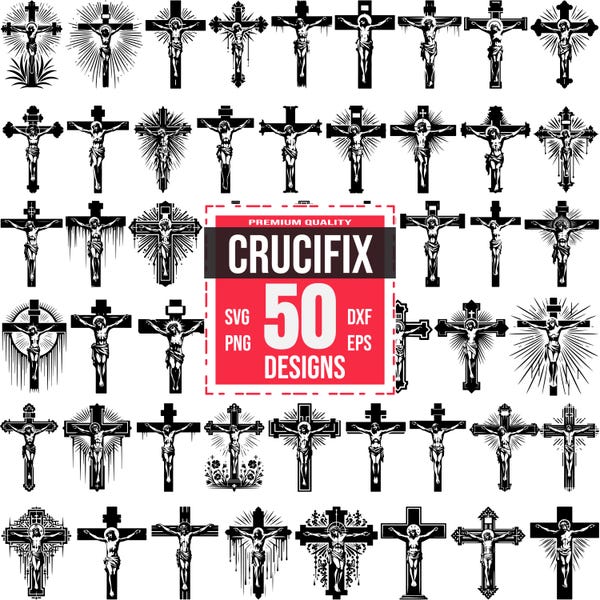 Crucifix Designs Svg - Etsy