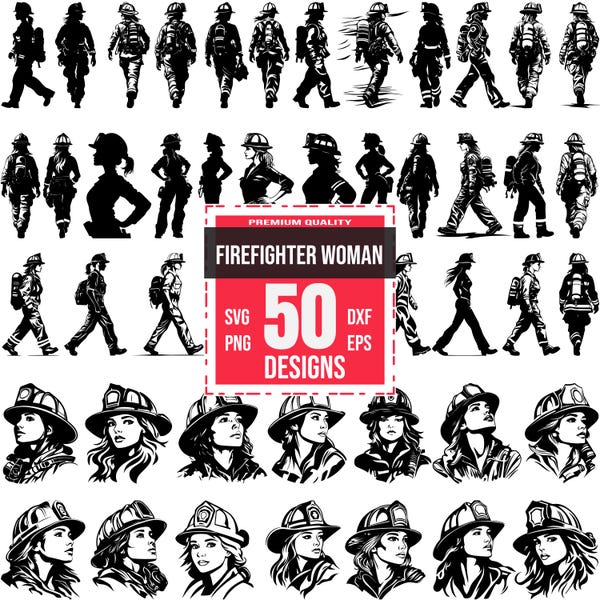 Female Firefighter - Etsy