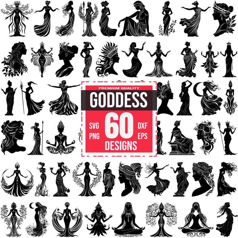 Goddess Svg Bundle, Goddess Png, Goddess Dxf, Ancient Goddess Svg ...