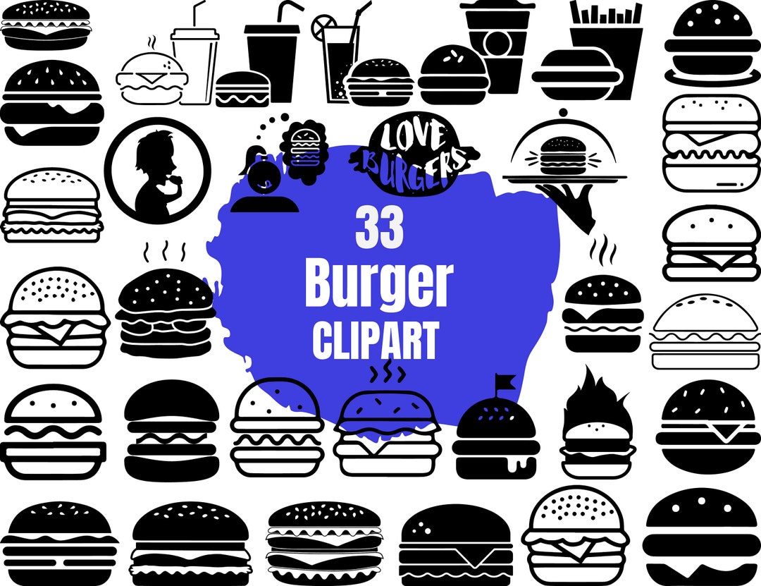 Burger Svg, Burger Svg Bundle, Burger Cut File, Hamburger Svg, Burger ...